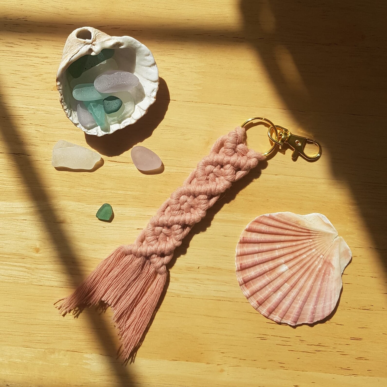 Macrame Keyring Whale Tail Mermaid Ocean Bag Charm | Etsy