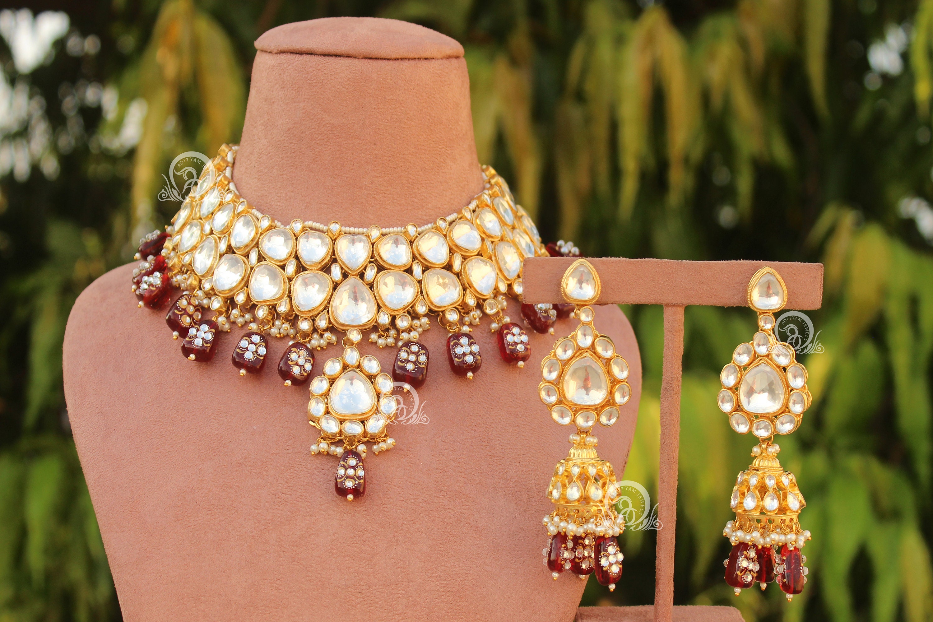 Polki Necklace Set | Etsy