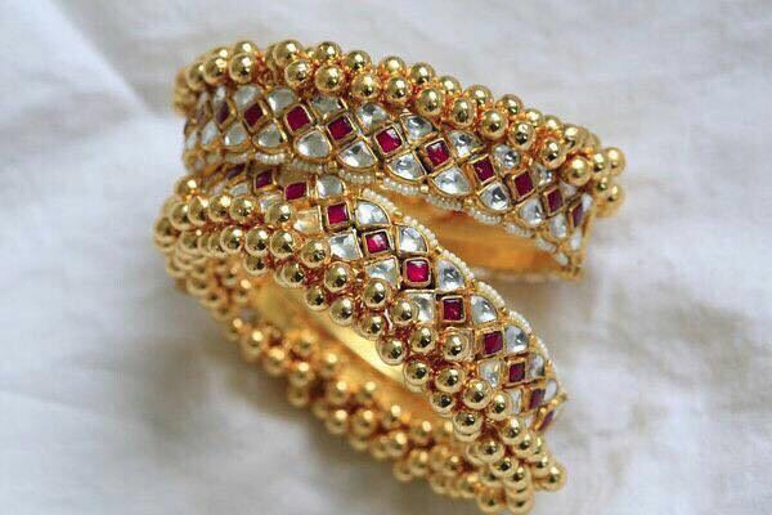 Kundan Bangles - Etsy