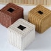 Square Tissue Box Cover Tissue Basket Tissue Box Primitive Style Basket ...