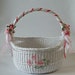 Easter Egg Wicker White Round Basket Easter Large Basket With - Etsy