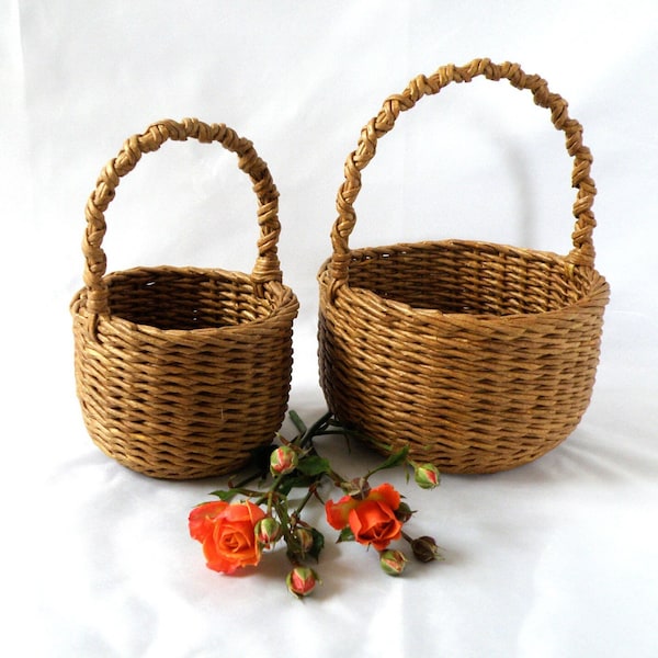 Small Brown Flower Girl Baskets - Etsy