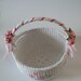 Easter Egg Wicker White Round Basket Easter Large Basket With - Etsy