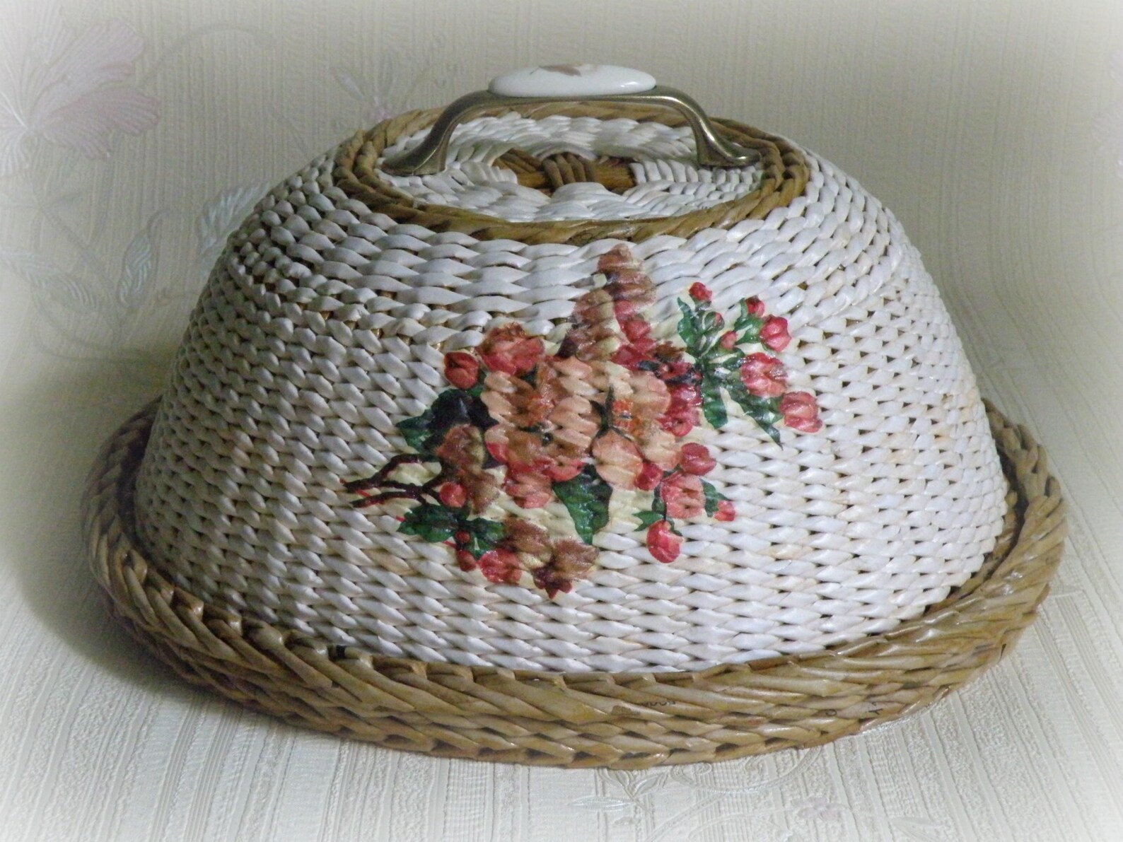 Wicker Storage Kitchen Basket Large Wicker Tray With Lid Round - Etsy