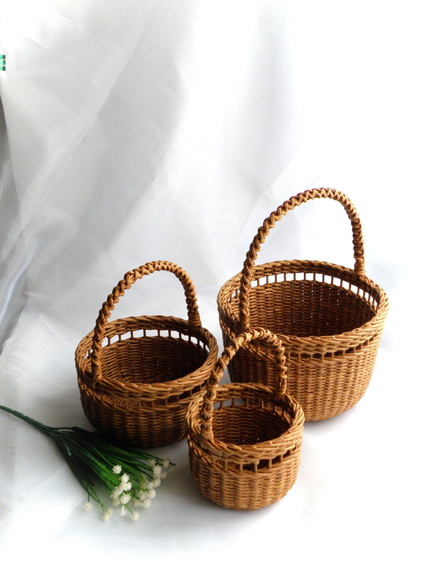 Rustic Wedding Basket Set Wicker Wedding Basket Flower Girl - Etsy