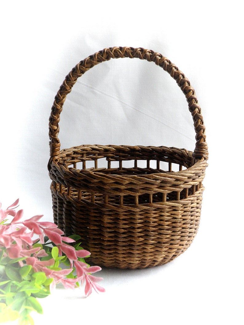 Flower Basket for a Rustic Wedding Romantic Flower Girl Basket Garden ...