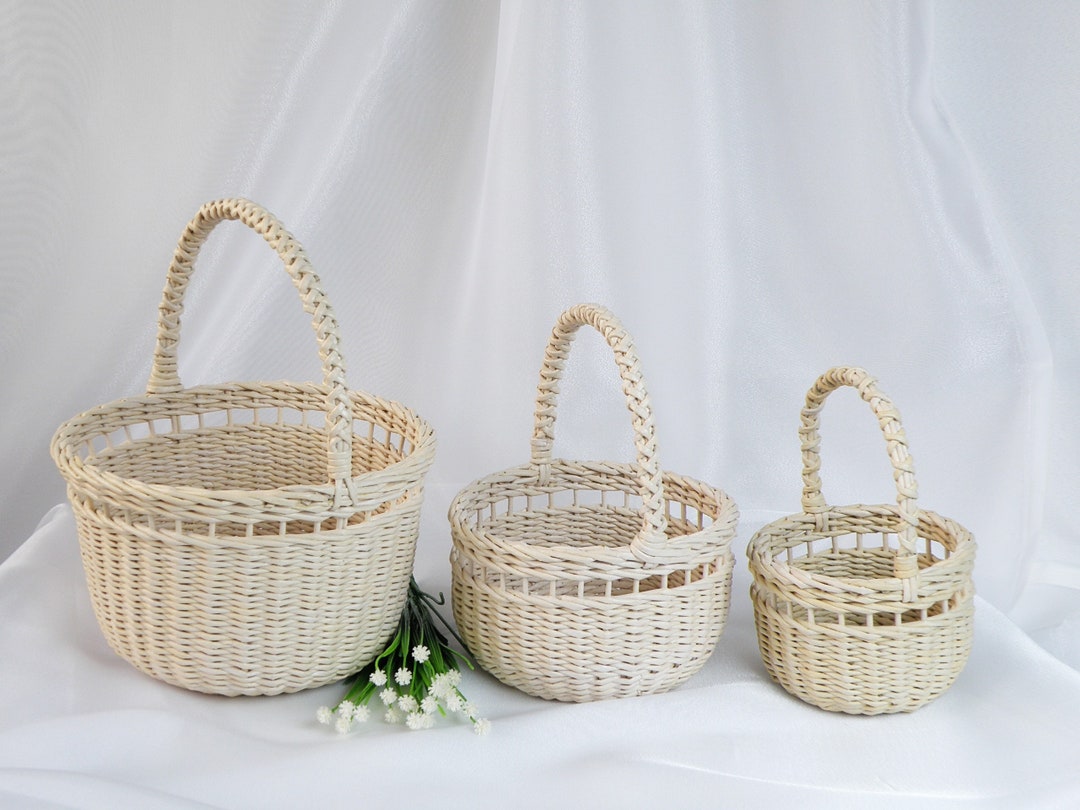 Rustic Wedding Basket Set Wicker Wedding Basket Flower Girl - Etsy