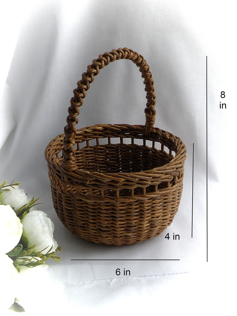 Flower Basket for a Rustic Wedding Romantic Flower Girl Basket - Etsy