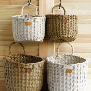 Hanging Wicker Wall Baskets Vegetable Baskets Wicker Fruit Basket ...