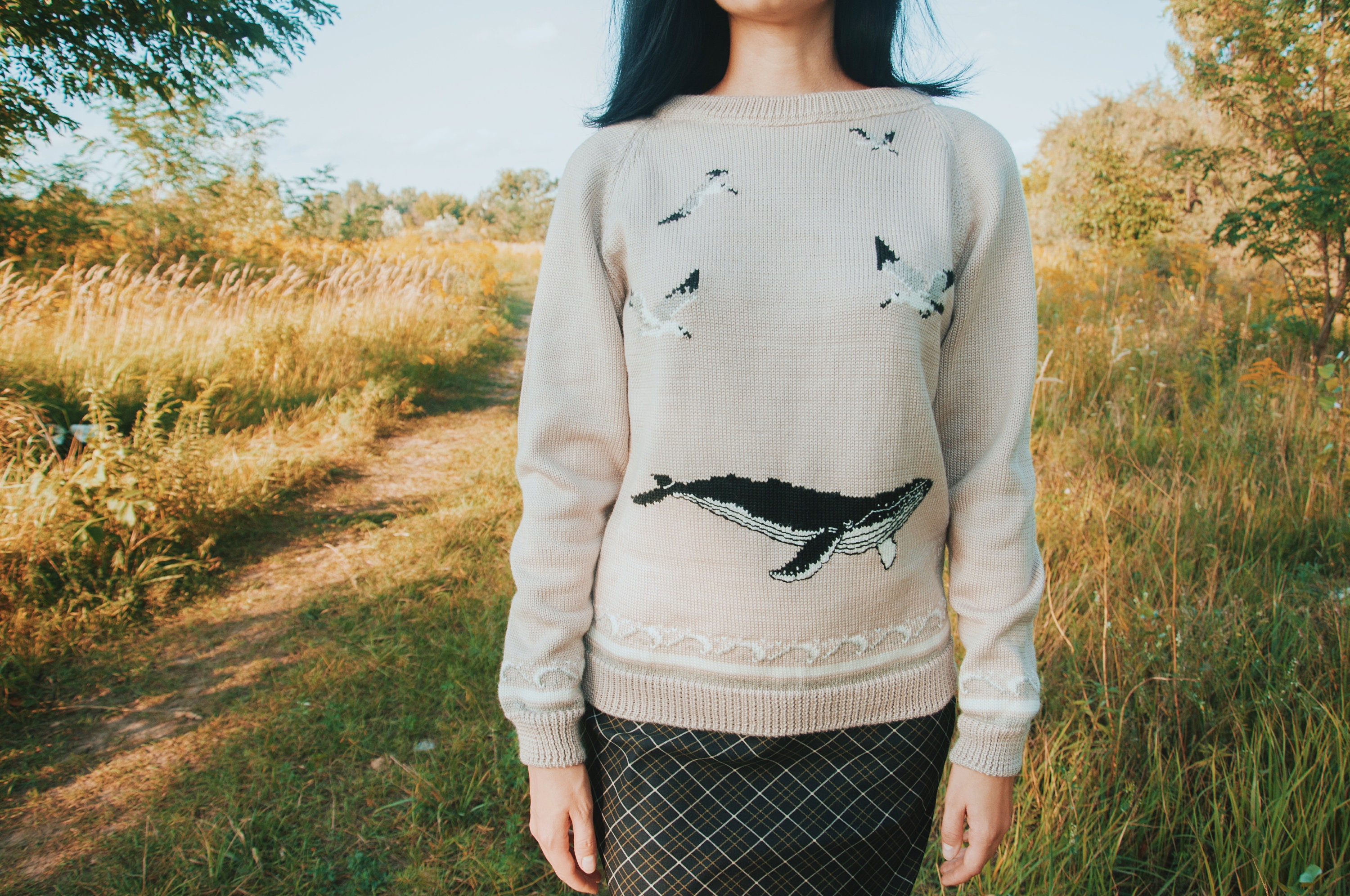 Handmade wool sweater Sweater with pattern Nautical clothing | Etsy