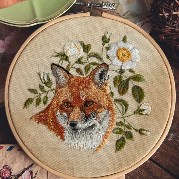 Fox Embroidery - Etsy