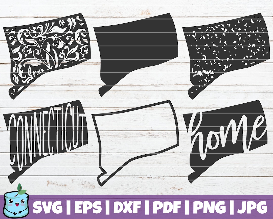Connecticut State SVG Bundle SVG Cut Files Commercial Use - Etsy