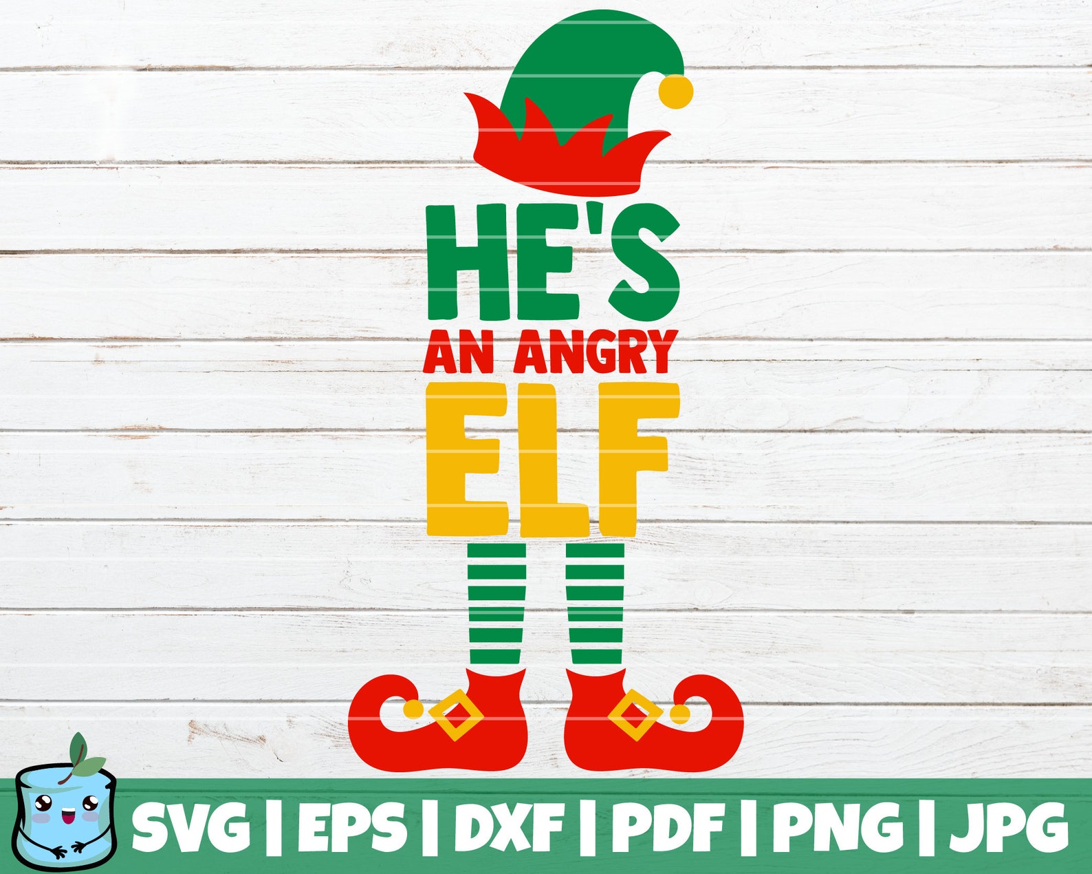 He's an Angry Elf SVG Cut File Commercial Use Instant - Etsy