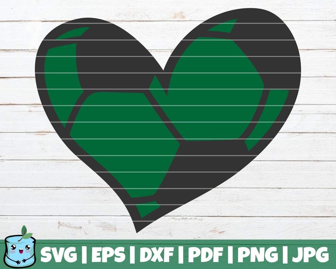 Soccer Heart SVG Cut File Commercial Use Instant Download Printable ...