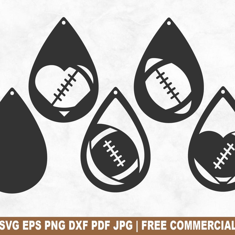 Football Earring Template - Etsy