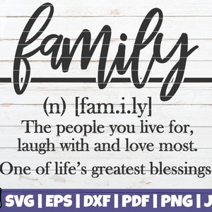 Family Definition SVG Cut File Commercial Use Instant - Etsy