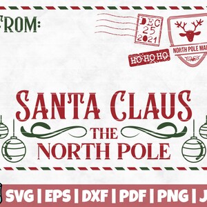 Santa Claus the North Pole SVG Cut File Instant Download - Etsy