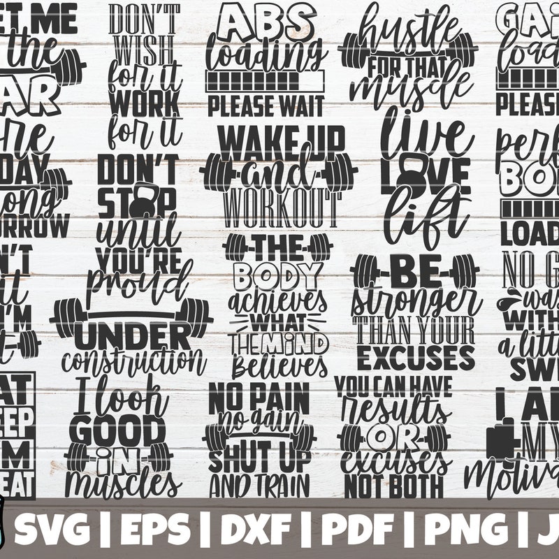 Fitness Motivation Svg - Etsy