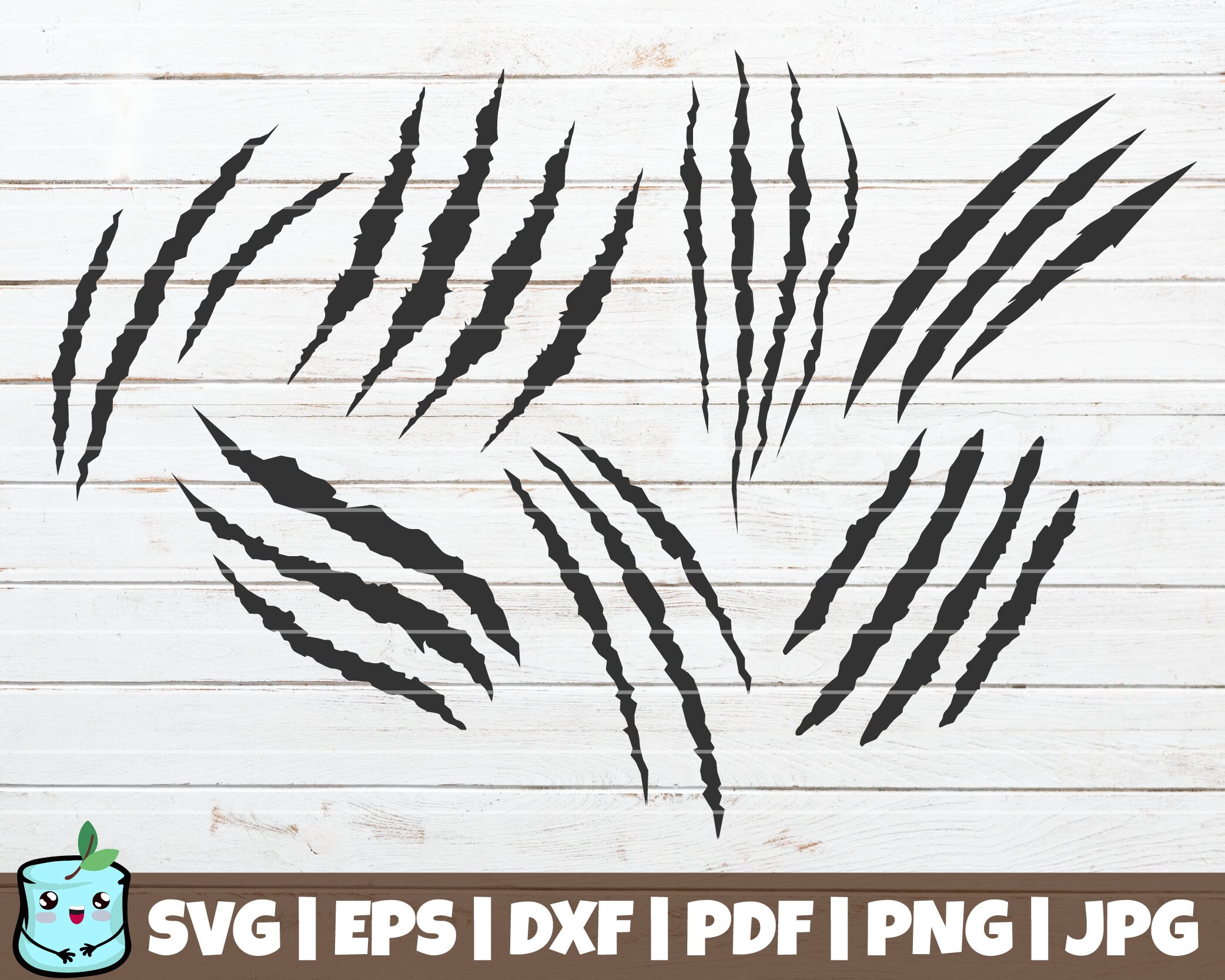 13 Scratch Silhouettes SVG Cut Files instant download | Etsy