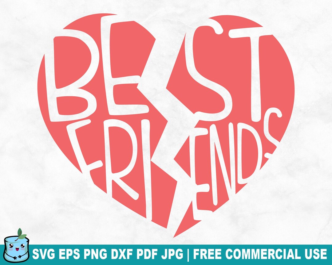 Best Friends SVG Cut File, Best Friends Bff SVG for Cricut Silhouette ...