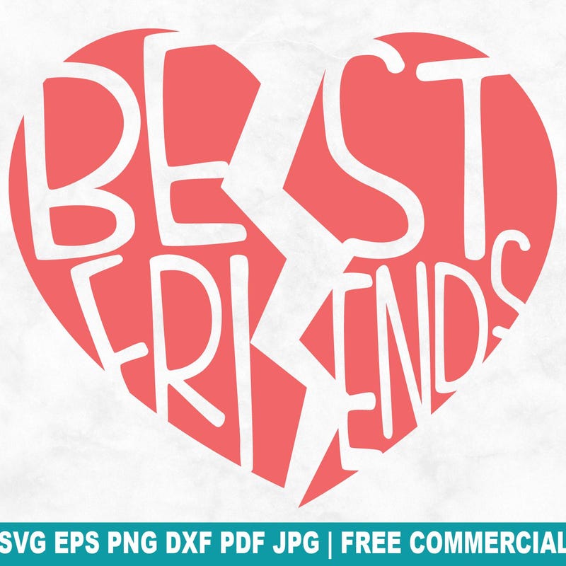 Best Friend Heart - Etsy