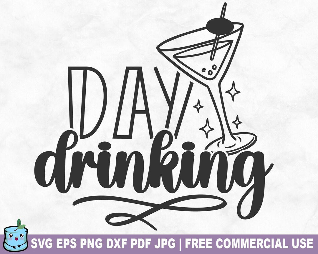 Day Drinking SVG Cut File, Summer Cocktail Beach Bar SVG for Cricut ...