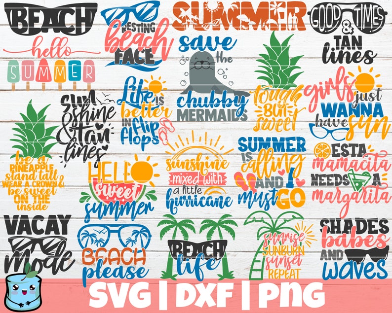 HUGE Summer SVG Bundle SVG Cut Files Commercial Use | Etsy