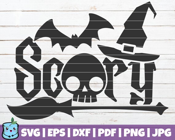 Scary SVG Cut File commercial use printable vector clip | Etsy