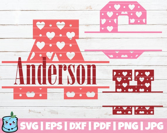 Love Monogram Letters SVG Cut File SVG Bundle Commercial | Etsy