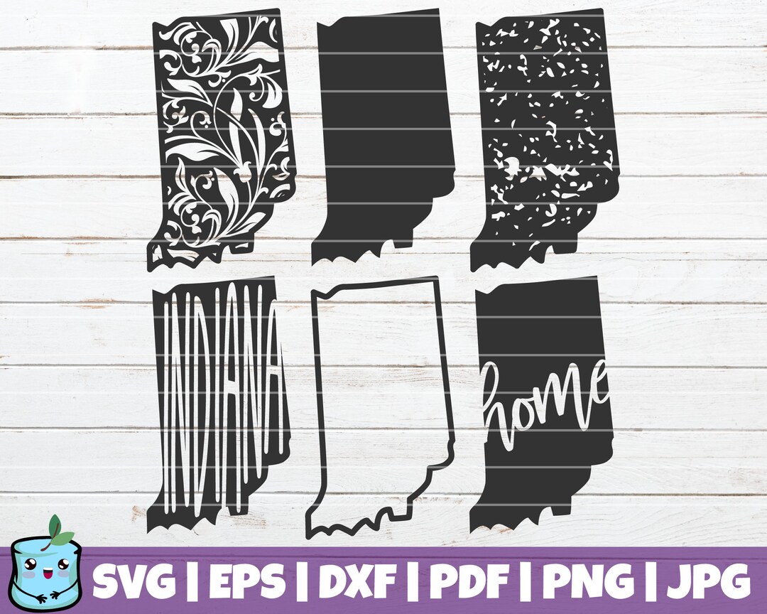 Indiana State SVG Bundle SVG Cut Files Commercial Use Instant Download ...