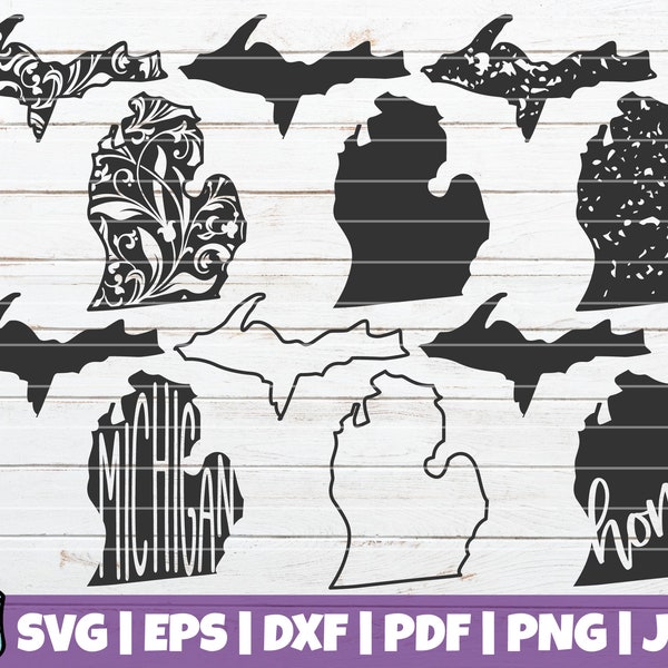 Michigan Silhouette - Etsy