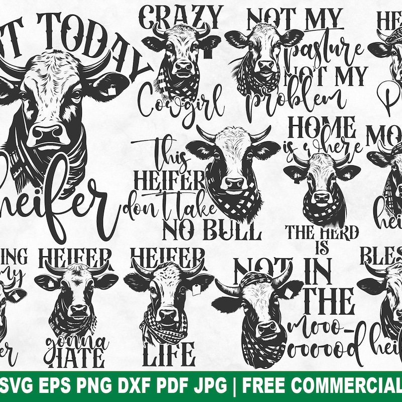 Heifer Svg - Etsy