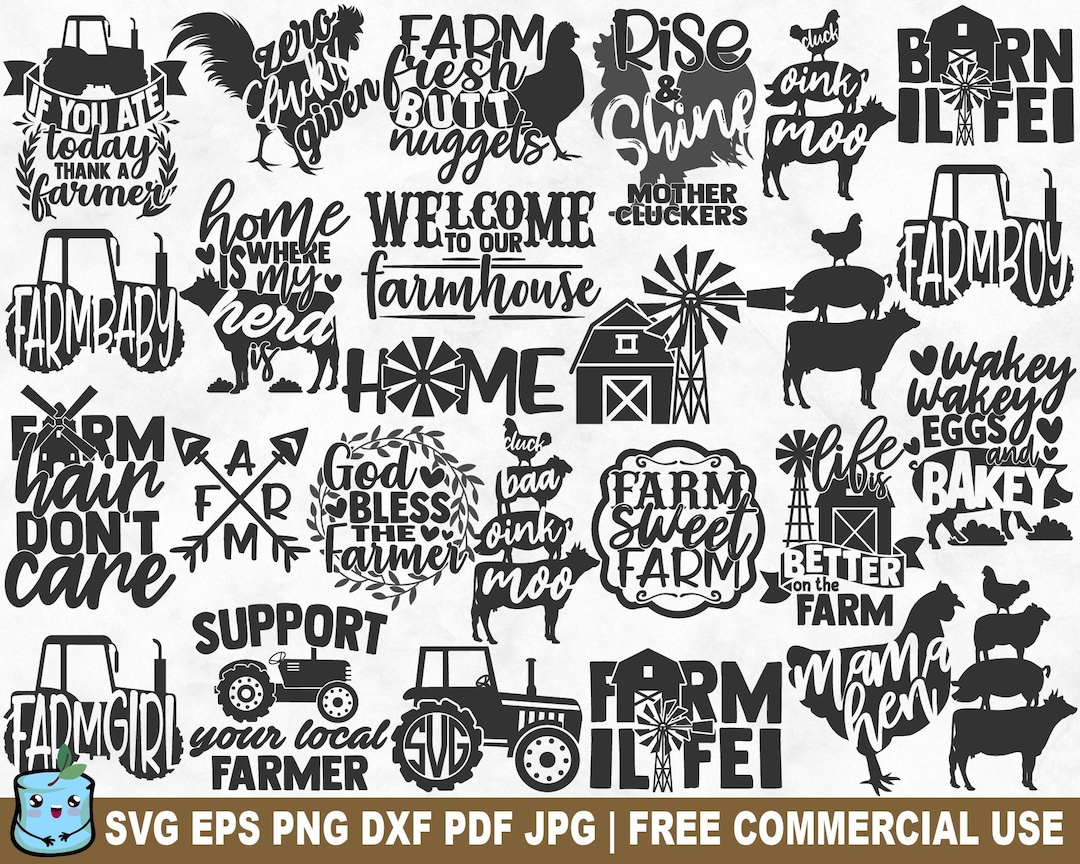 Farm Life SVG Bundle, Farmhouse Farming Farmer SVG Cut File for Cricut ...