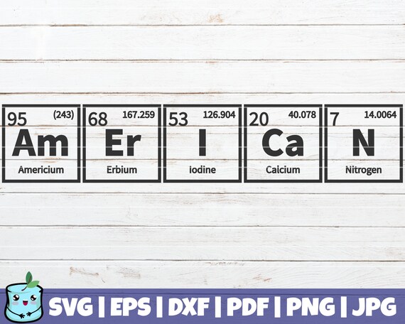 American Periodic Table SVG Cut File Commercial Use | Etsy