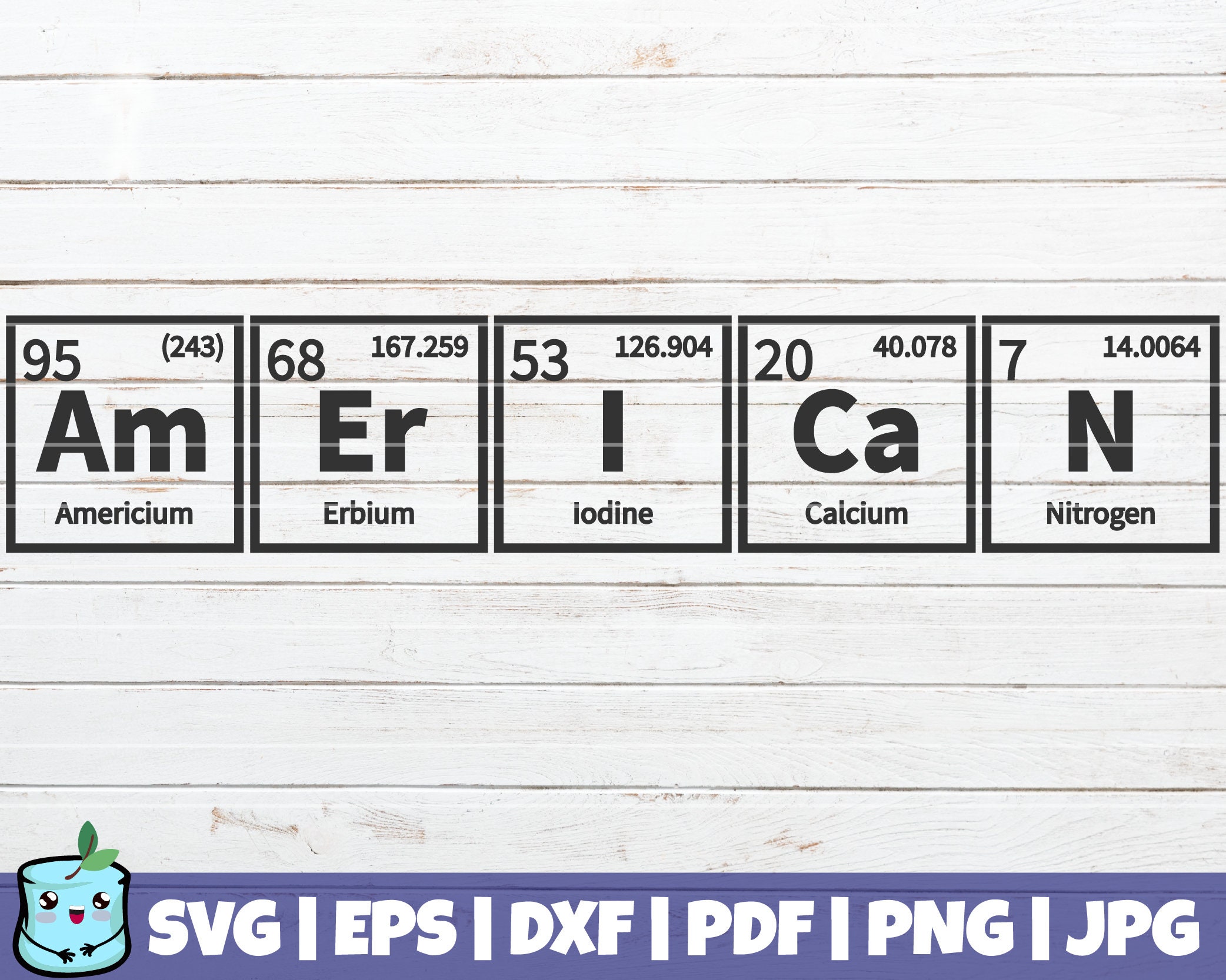 American Periodic Table SVG Cut File Commercial Use | Etsy