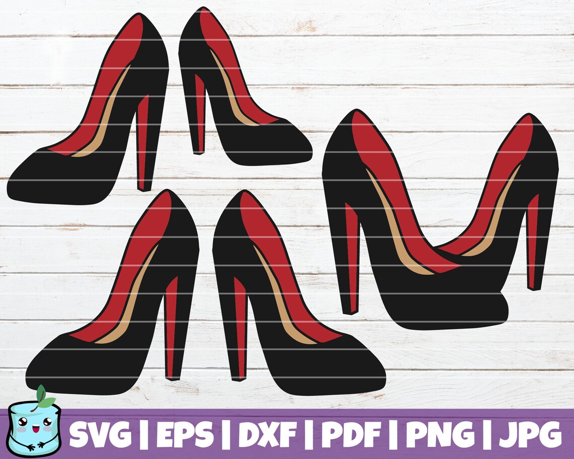 4 High Heels SVG Cut Files Commercial Use Instant Download - Etsy