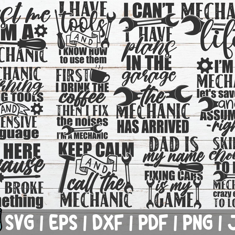 Mechanic Svg - Etsy