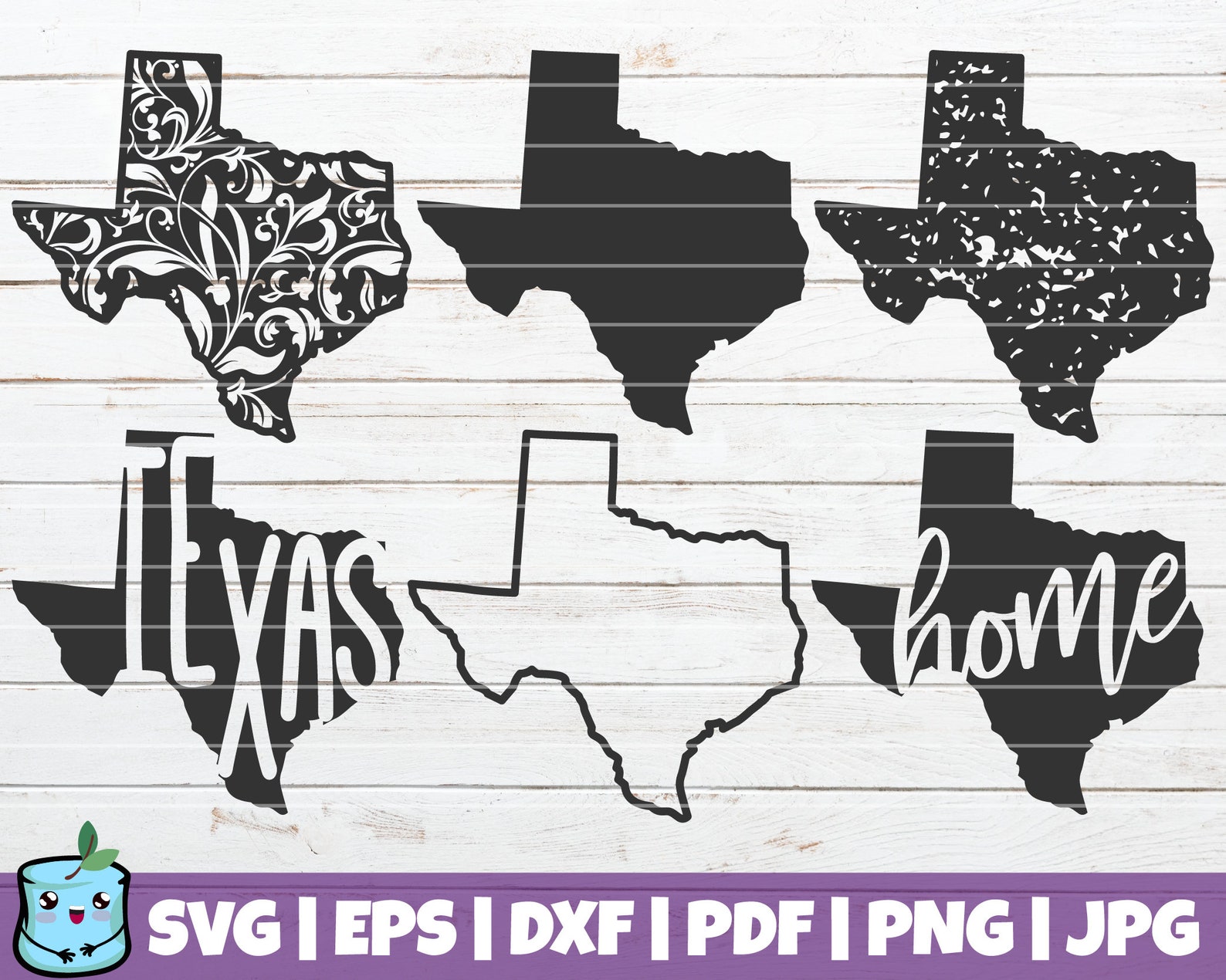 Texas State SVG Bundle SVG Cut Files Commercial Use - Etsy