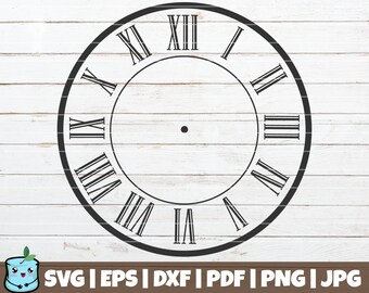 Roman Numbers Svg Clock Face Numbers Clipart Roman Numerals - Etsy