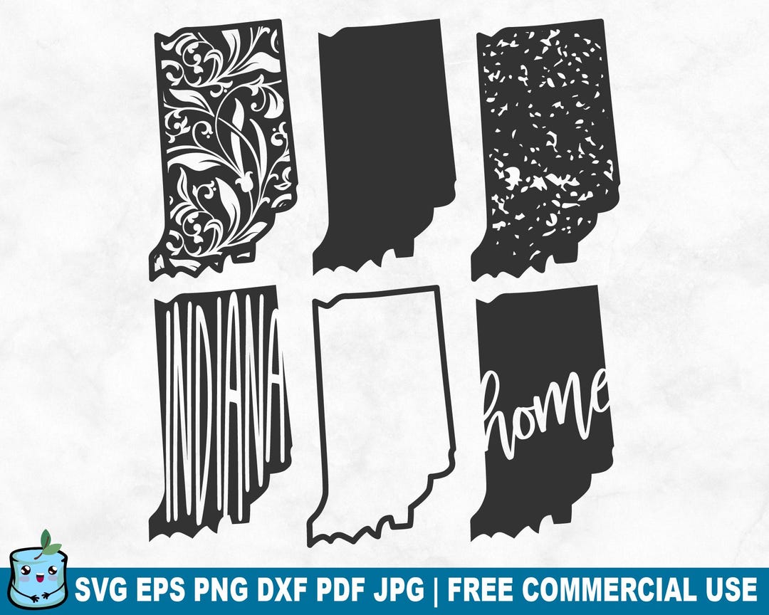 Indiana State SVG Bundle | SVG Cut Files | Commercial Use | Instant ...