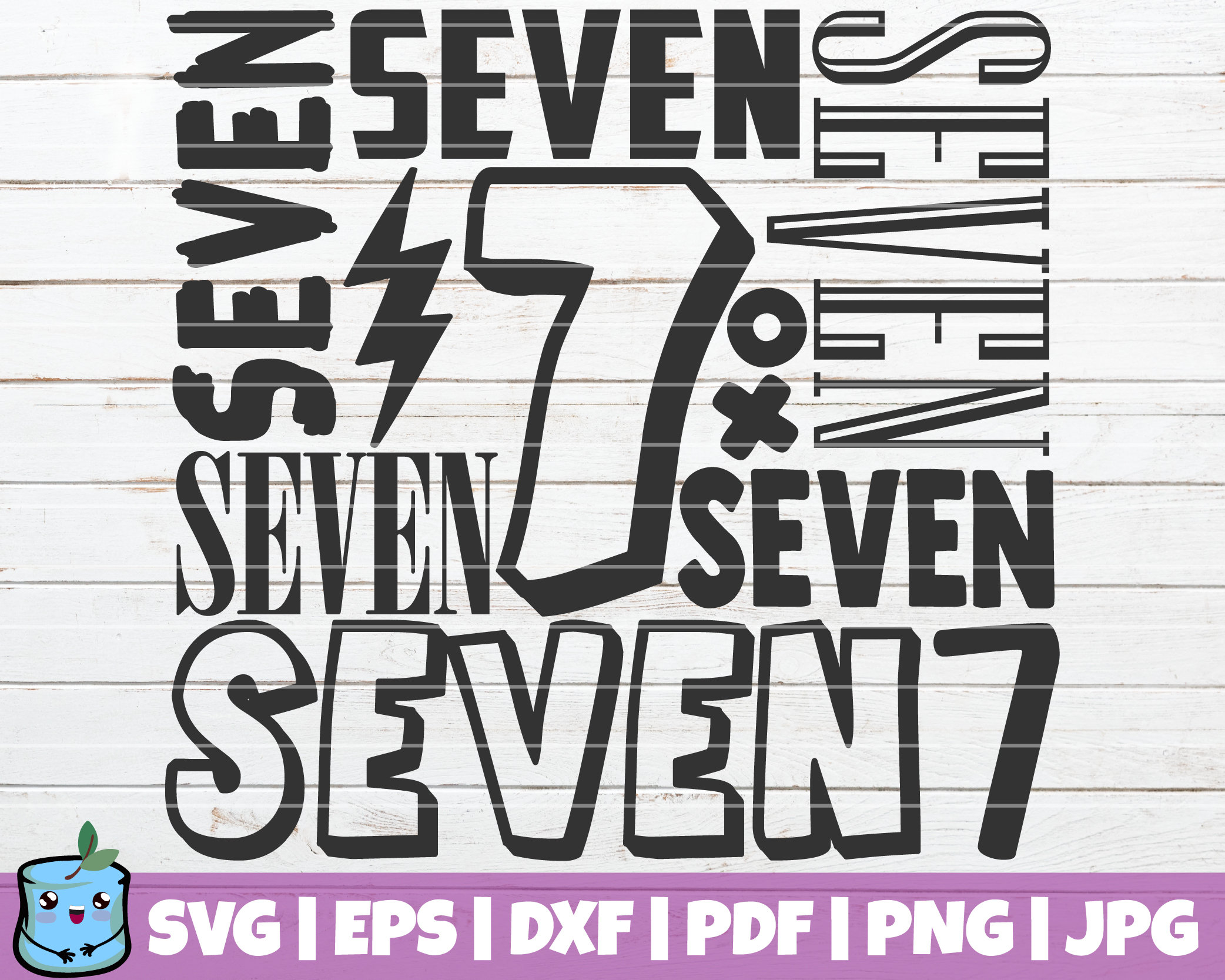 Number Seven SVG Cut File Commercial Use Instant Download - Etsy
