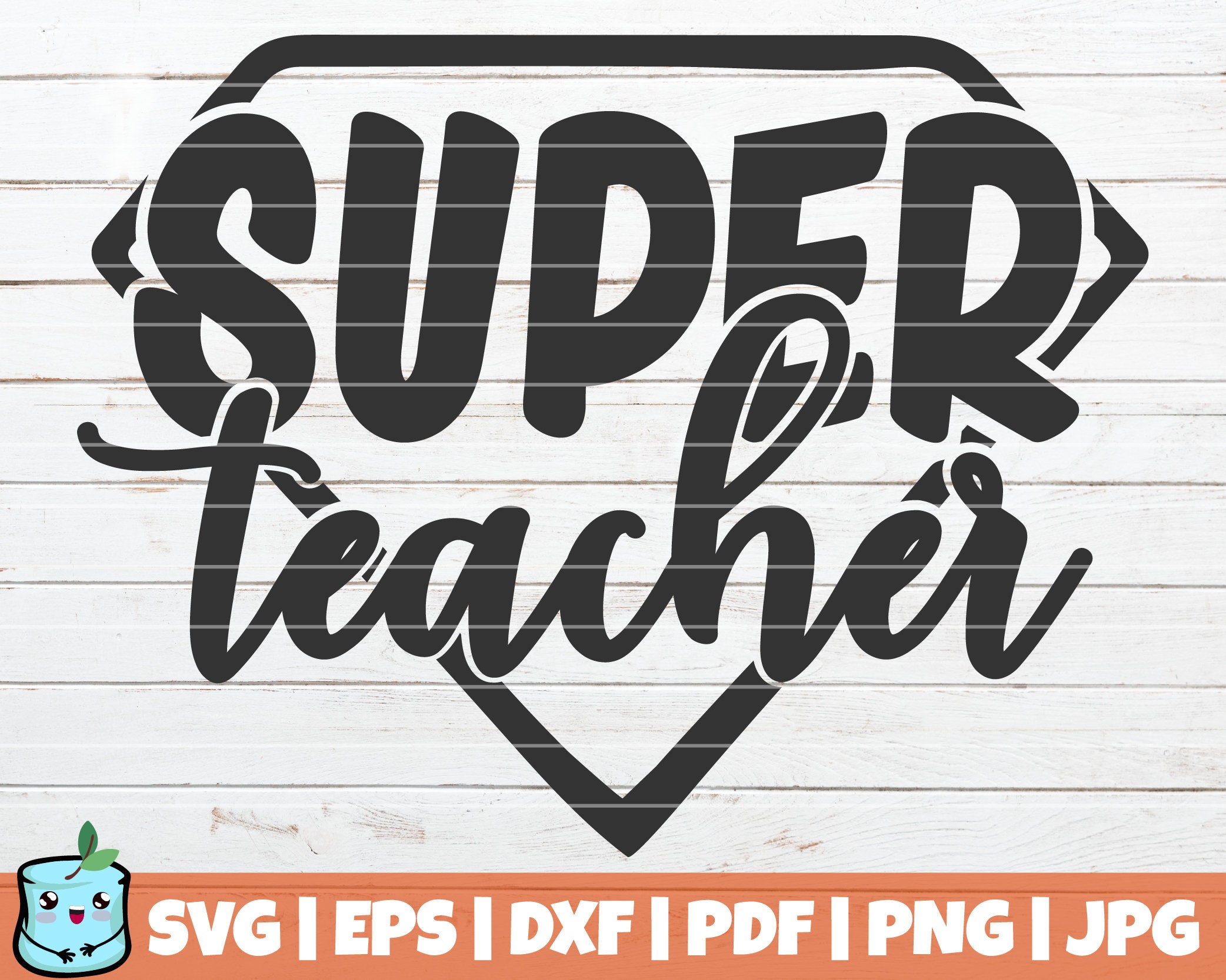 Super professeur SVG coupe fichier usage commercial - Etsy France