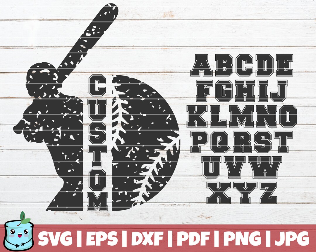 Baseball Customizable Frame SVG Cut File Commercial Use Instant ...