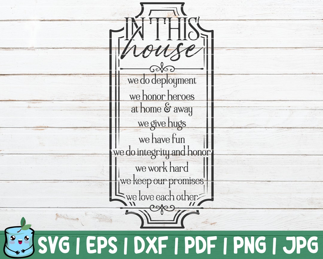 In This House SVG Cut File Commercial Use Instant Download Home ...