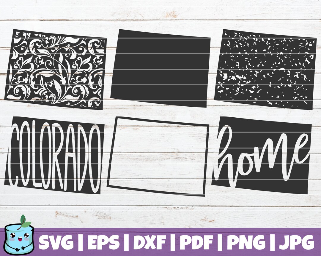 Colorado State SVG Bundle SVG Cut Files Commercial Use - Etsy
