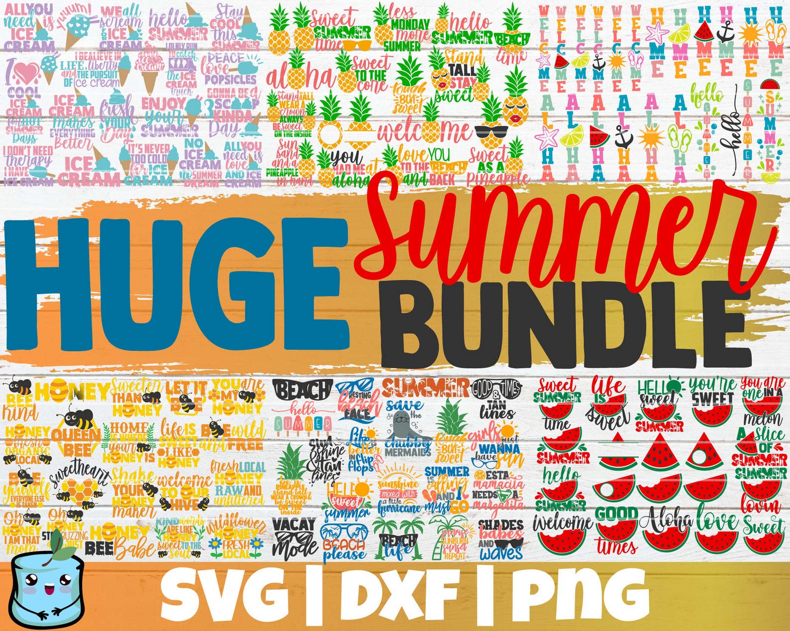 HUGE Summer SVG Bundle SVG Cut Files Commercial Use - Etsy