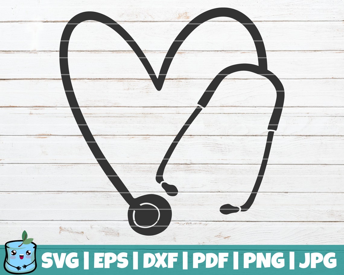 Stethoscope Heart SVG Cut File Commercial Use Instant - Etsy