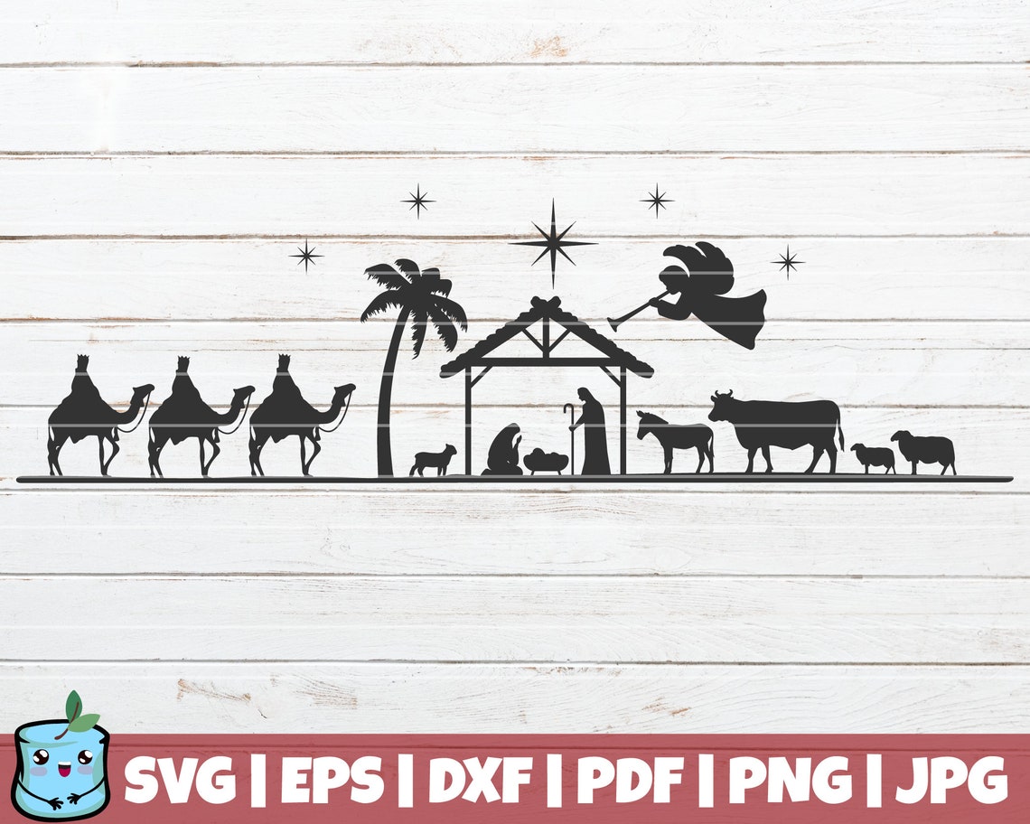 Nativity SVG Cut File Instant Download Christmas Print - Etsy