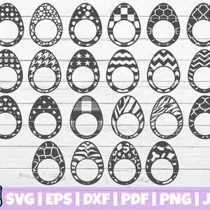 Easter Egg SVG Cut Files Easter Monogram Frames Commercial Use Instant ...