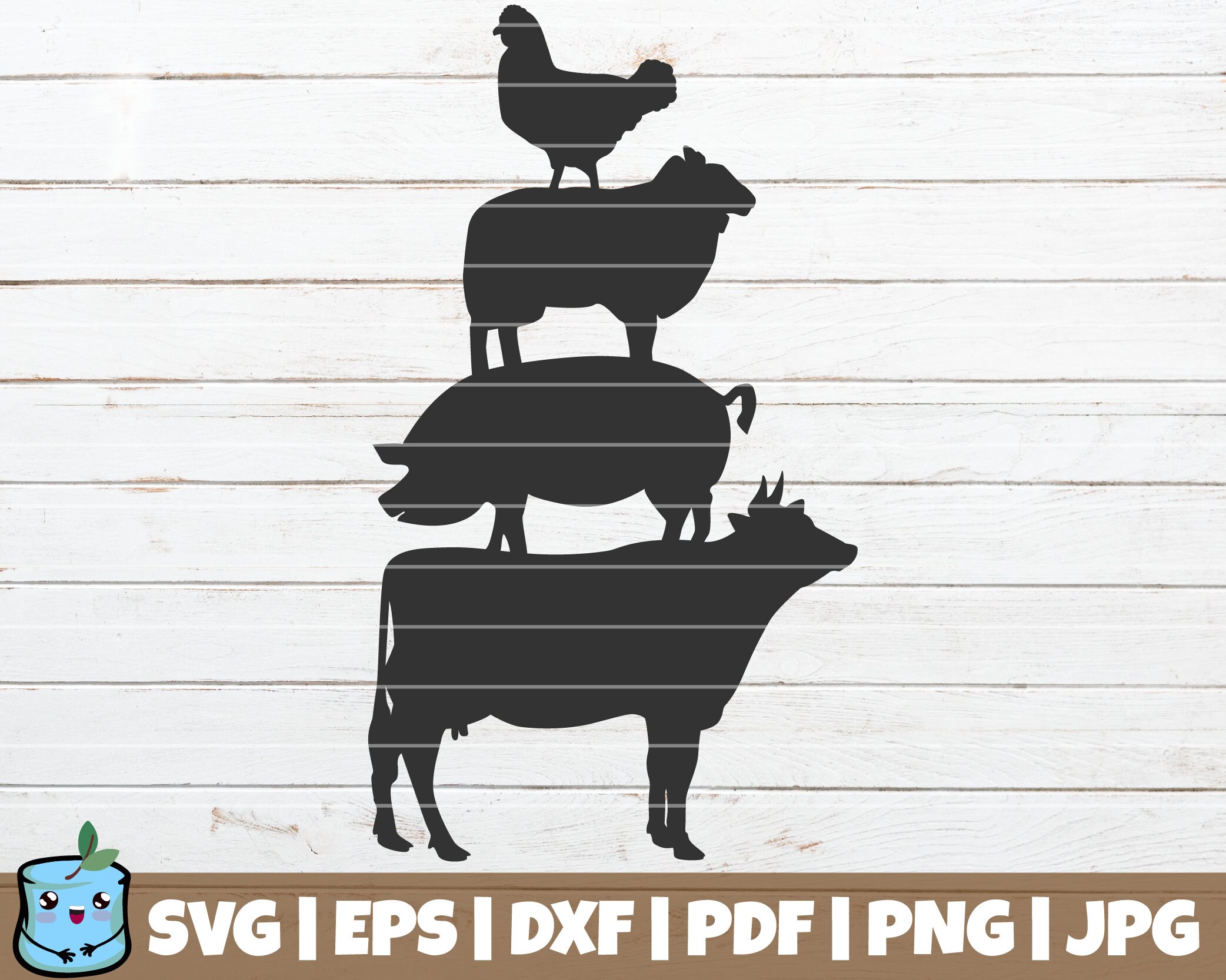 Farm Animals SVG Cut File commercial use instant download | Etsy